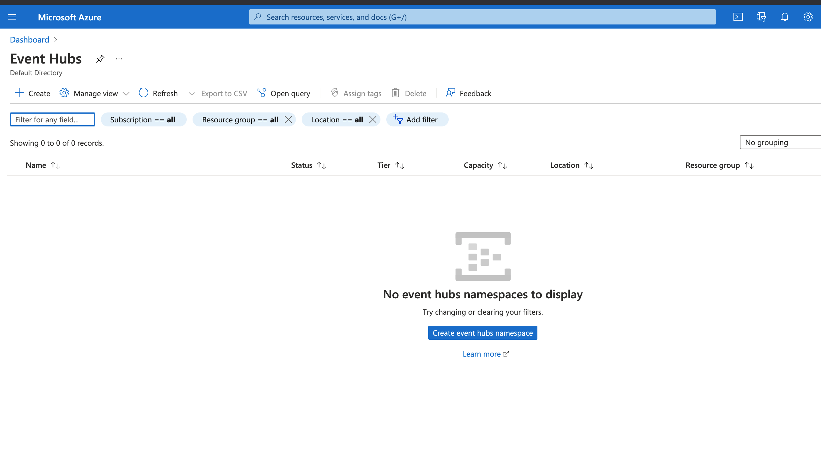 Azure EventHub Monitor – DataSet Customer Portal